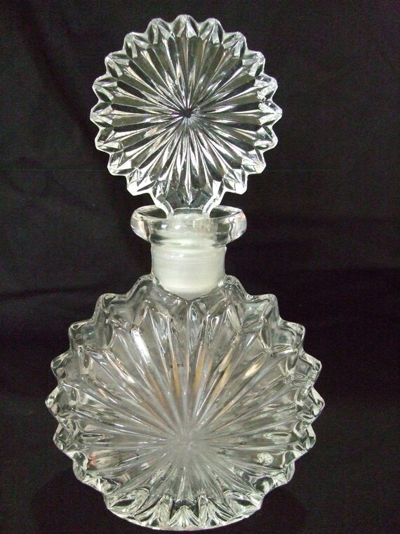 Vintage Lead Crystal Sunburst Perfume Bottle, Made in… - Gem