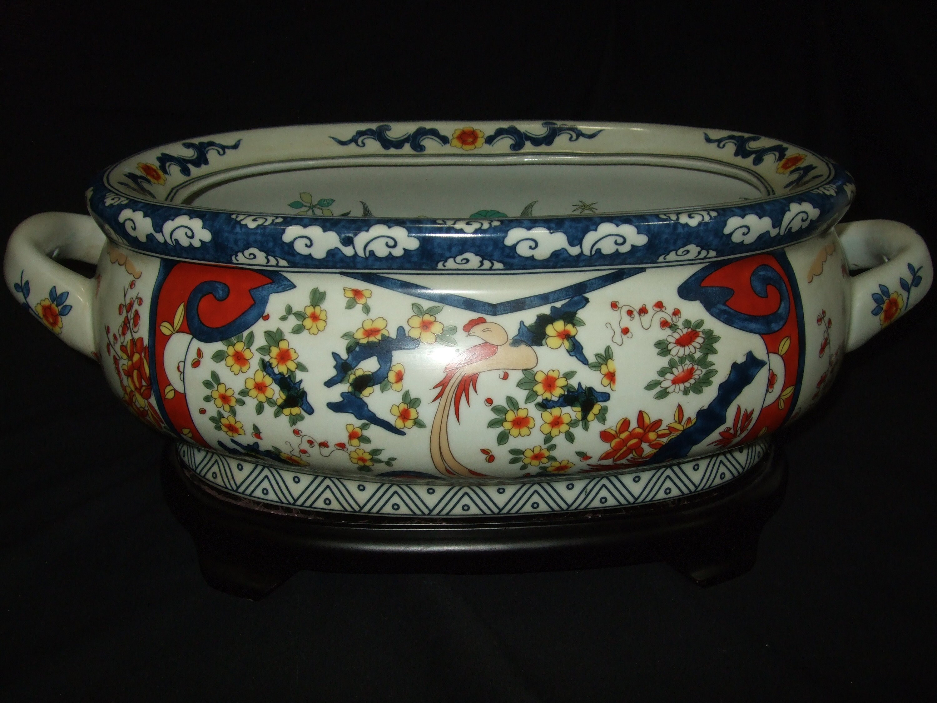 Chinese Porcelain Foot Bath Basin With Stand - Etsy