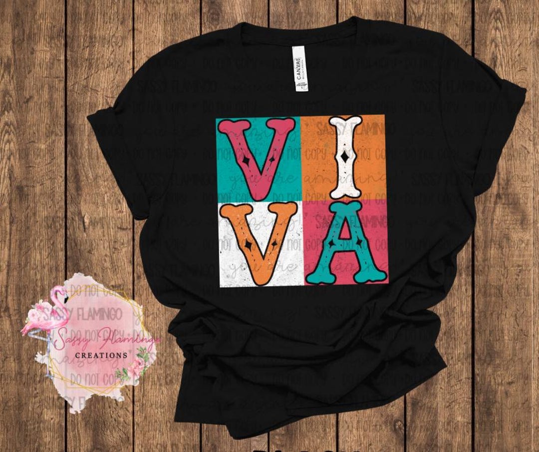 VIVA Fiesta PNG | Lotería Style Shirt Design | Retro Mexican Graphic ...