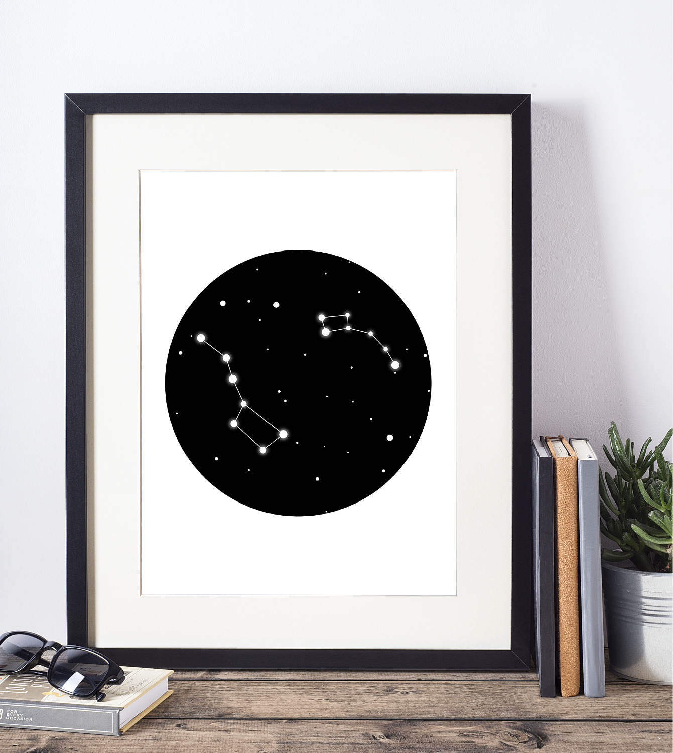 Big Little Dipper Ursa Major Minor Circle Constellation Stars Outer ...