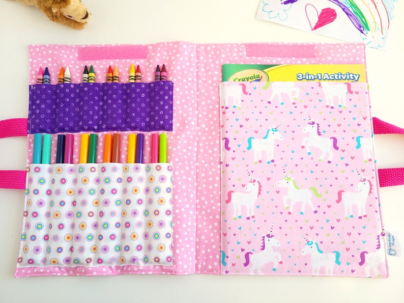Crayon Colouring Book Carrier Travel Activity Case Marker - Etsy