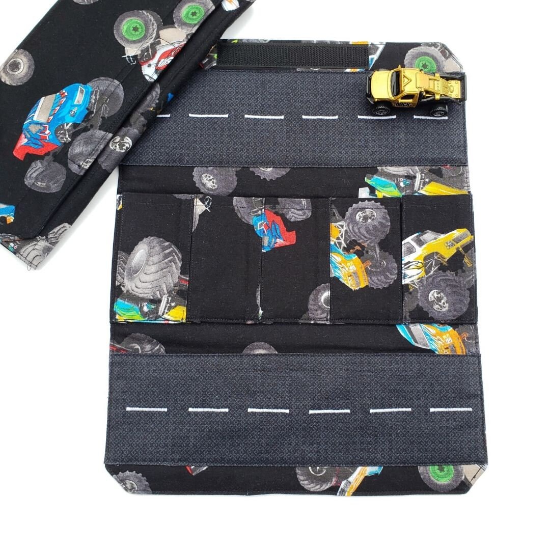 Monster Truck Toy Car Carrier - Fabric Wallet for Small Toy Cars ...