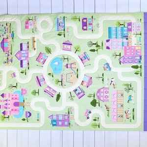 Road and Town Doll Play Mat - Fold up Quiet Time and Travel Activity ...