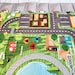 Road Play Mat for Toy Cars, Dolls and Farm Animal Toys - Fold up Travel ...