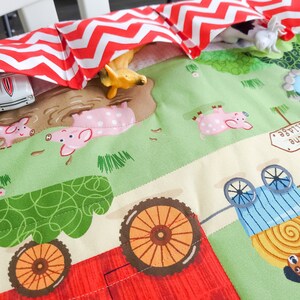 Farm Animal Road Play Mat Child Quilt With Pockets Toy - Etsy
