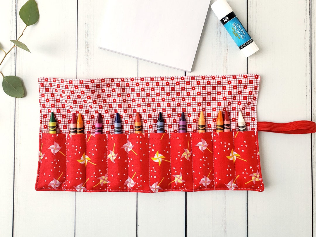 Crayon Holder - Marker Roll up Wallet - Craft Carrier - Party Favour ...