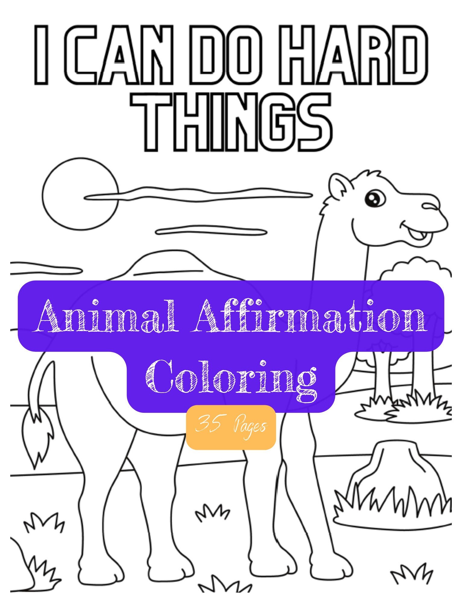 Printable/digital Download Animal Affirmation Coloring Pages - 35 Pages ...