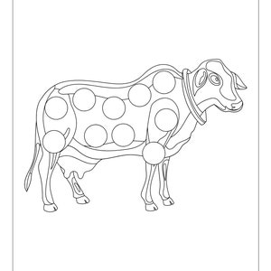 Printable/digital Download Cow Dot-marker Coloring Pages - 30 Pages ...
