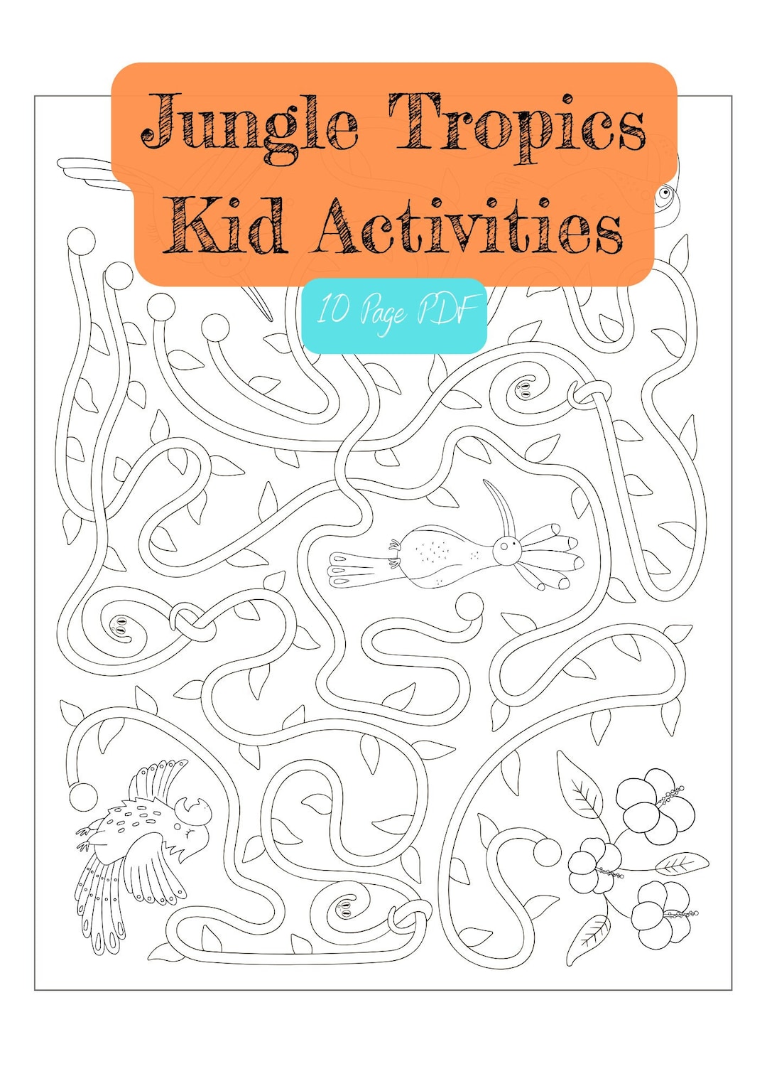 Printable/digital Download Jungle Kids Activities - 10 Pages Kids ...