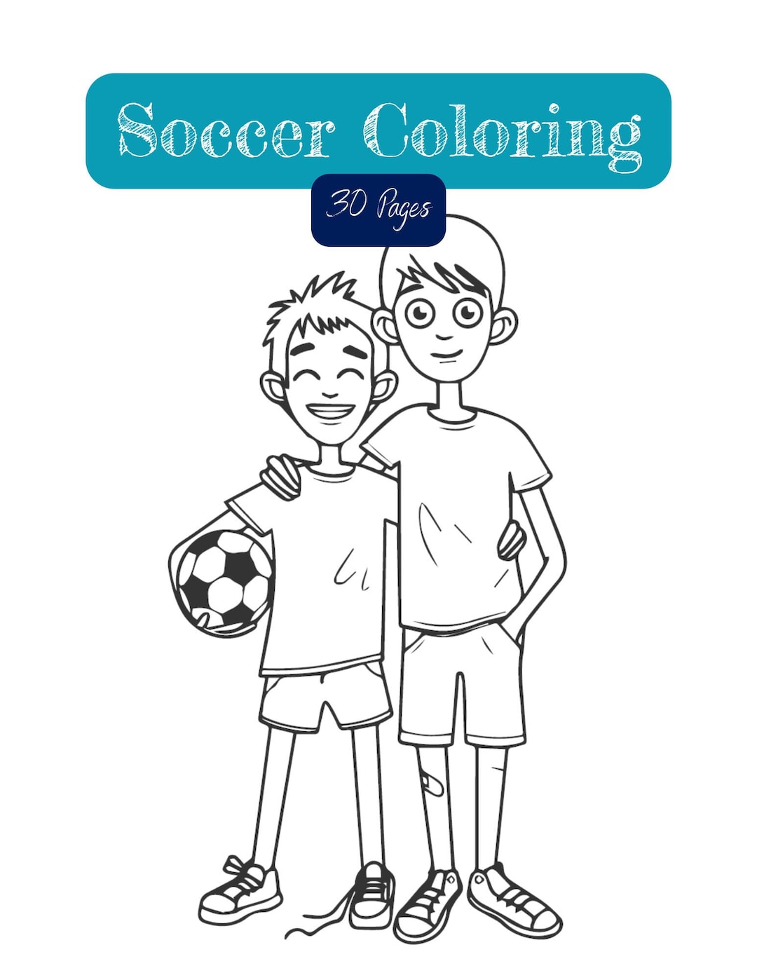 Printable/digital Download Kids Soccer Coloring Pages - 30 Pages Kids ...