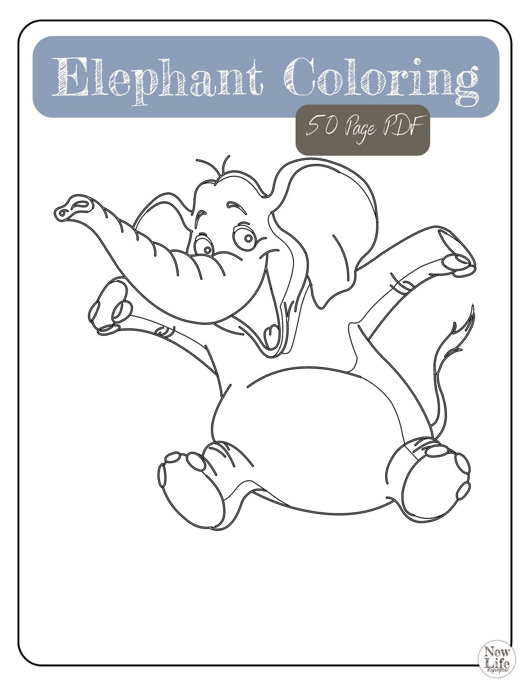Printable/digital Download Elephant Coloring Pages - 50 Pages Kids ...