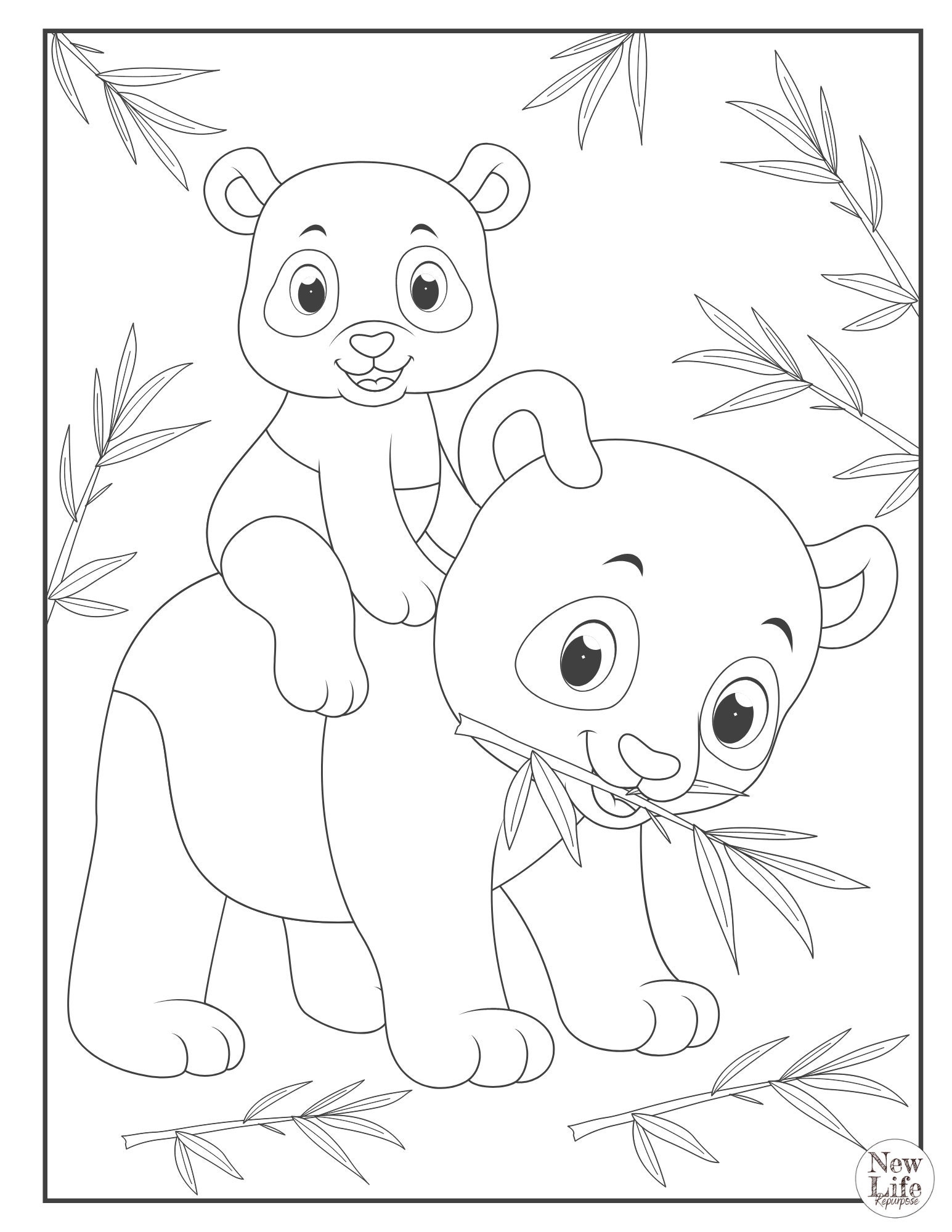 Printable/digital Download Panda Bear Coloring Pages 20 Pages Kids ...