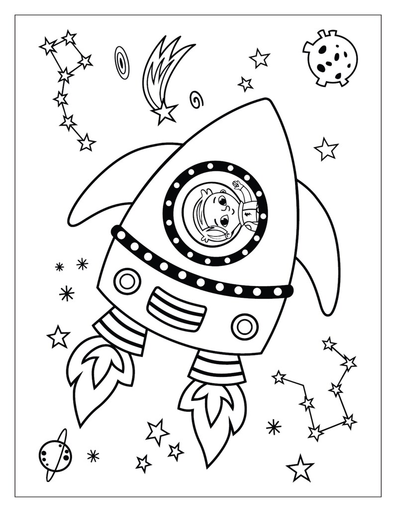 Printable/digital Download Space/rocketship Coloring Pages - 65 Pages ...