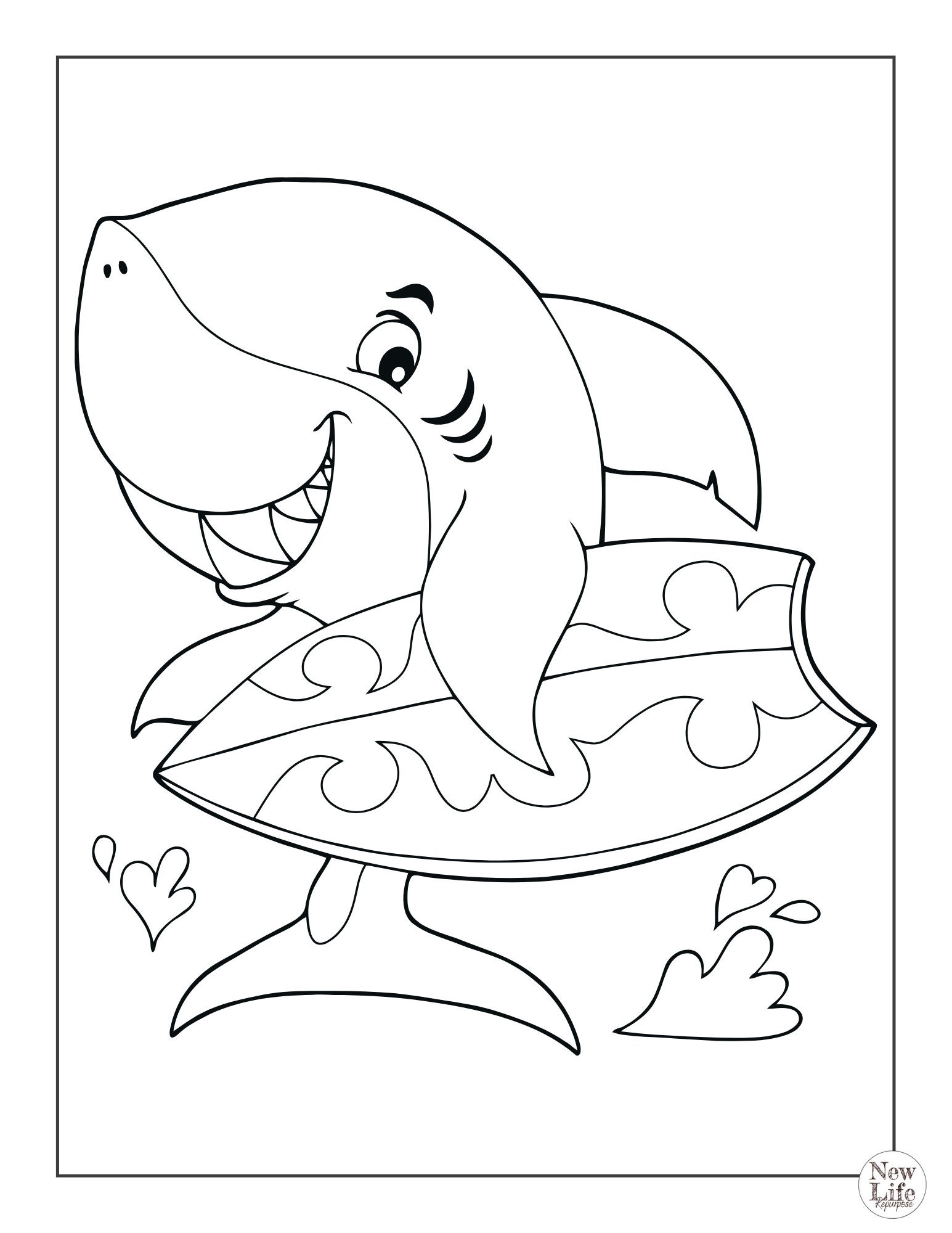 Printable/digital Download Shark Coloring Pages - 20 Pages Kids ...