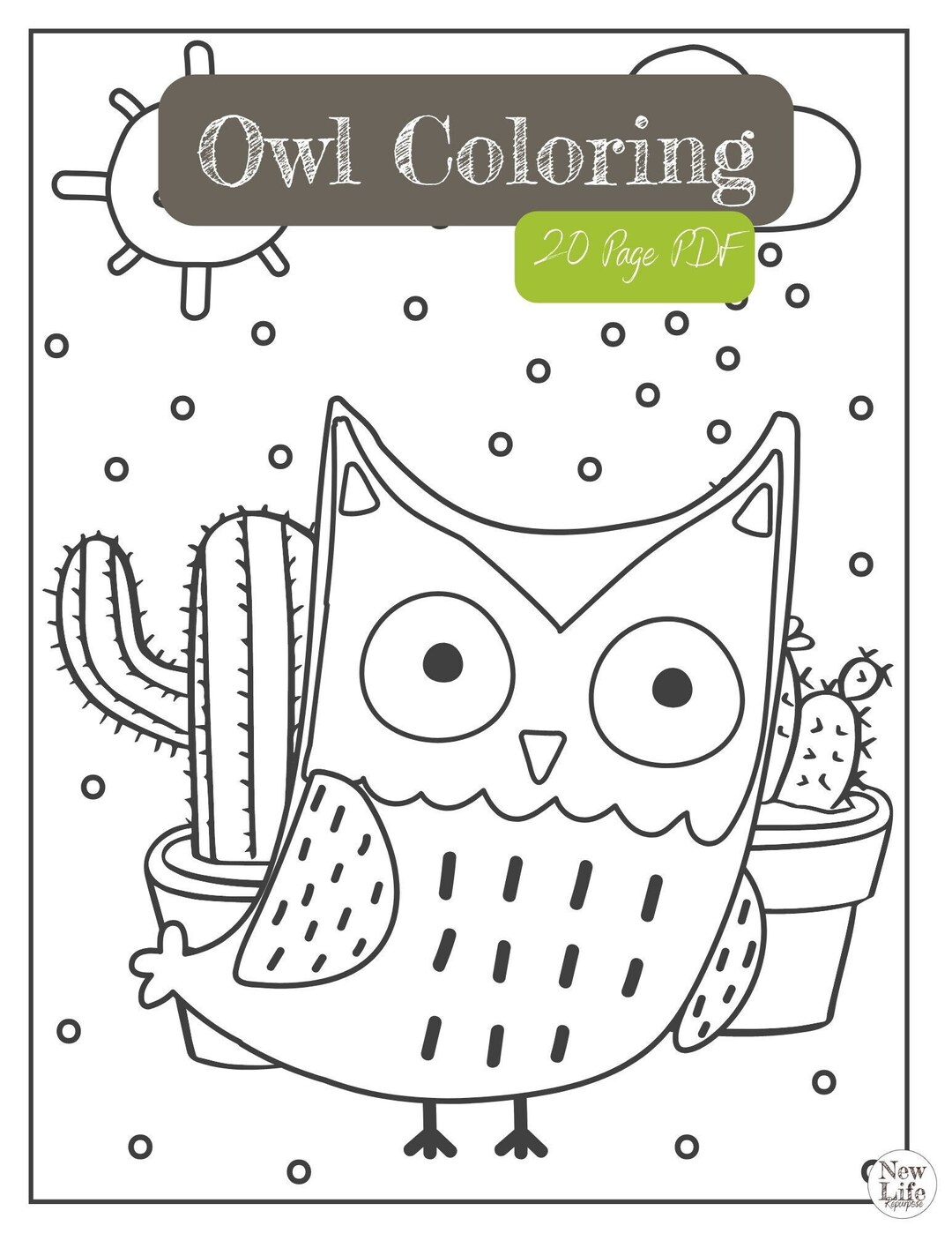 Printable/digital Download Owl Coloring Pages - 20 Pages Kids Coloring ...