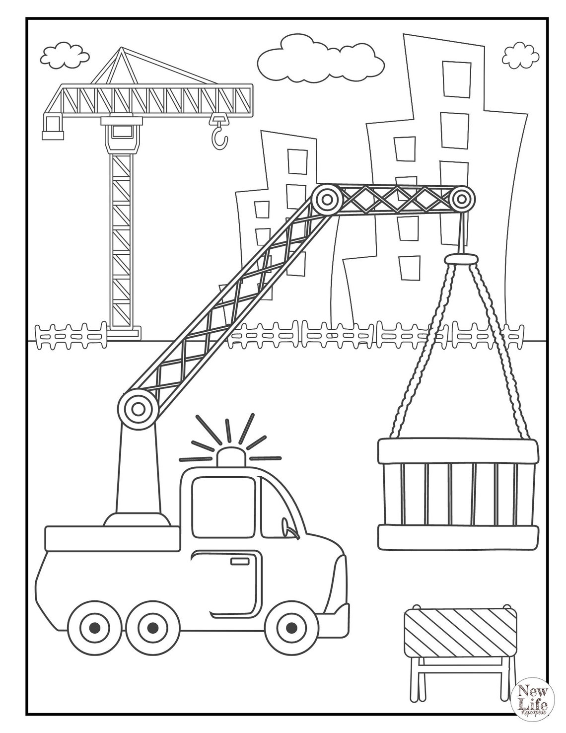 Printable/digital Download Construction Trucks/career Coloring Pages ...