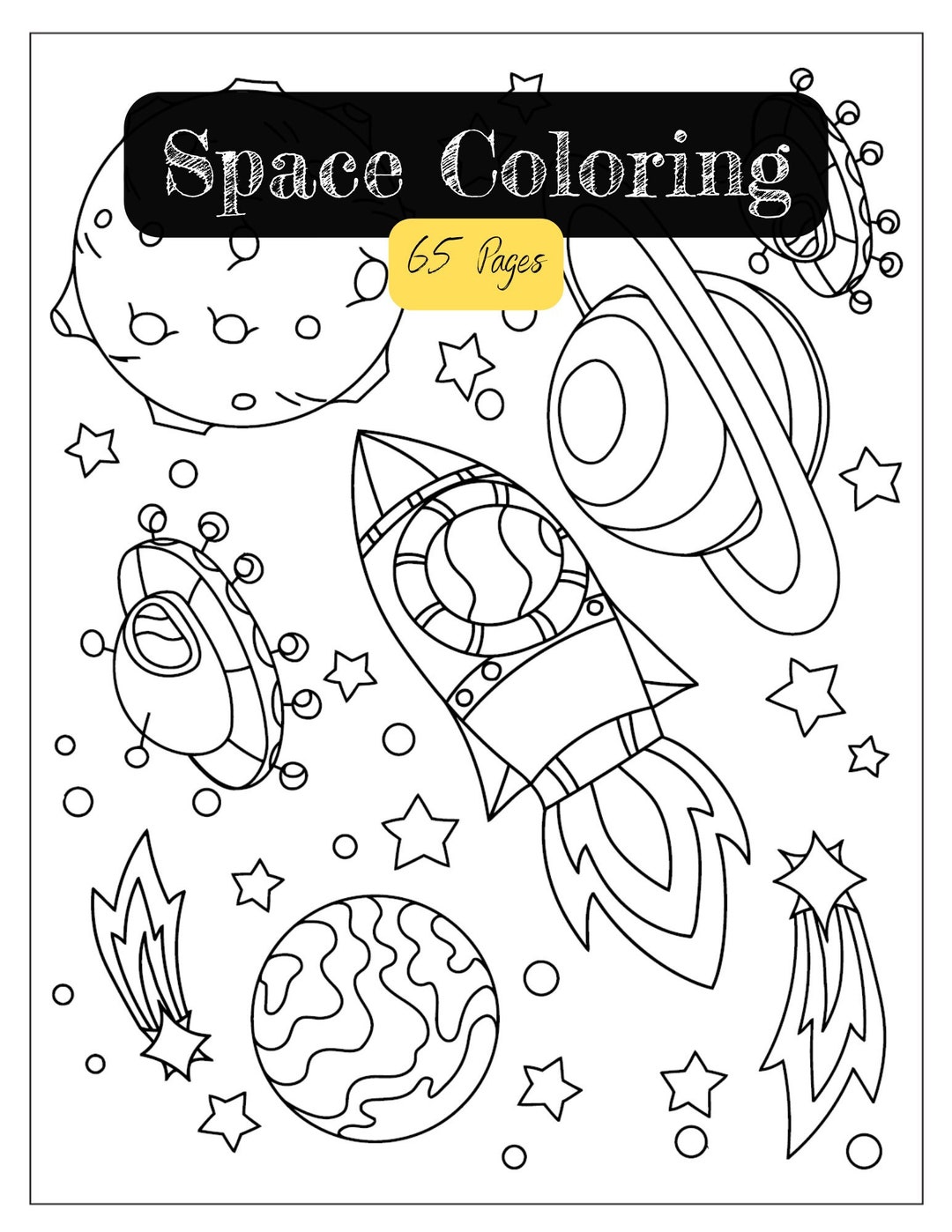 Printable/digital Download Space/rocketship Coloring Pages - 65 Pages ...