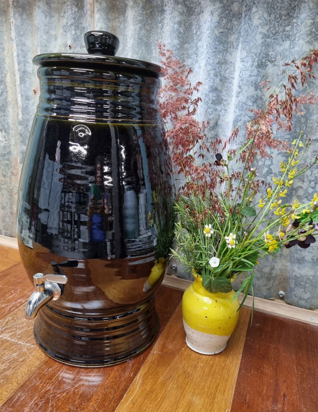 Ceramic Water Filter - Mary Valley Pottery - Midnight - Etsy Australia