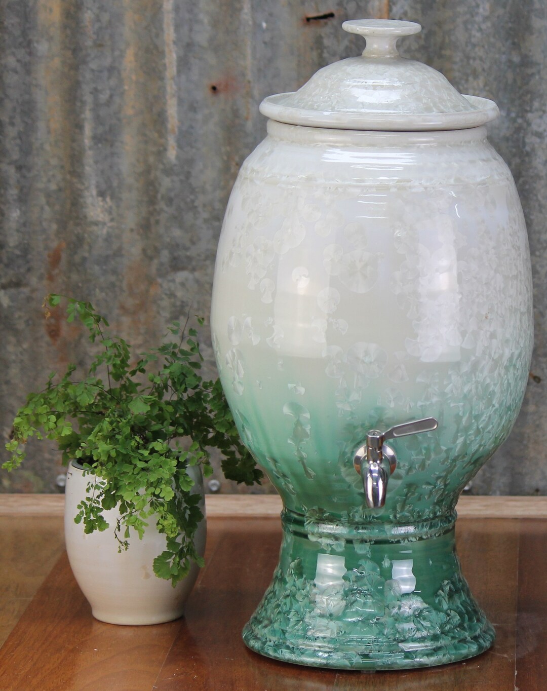 Ceramic Water Filter - Crystalline - Green & White - Etsy Australia