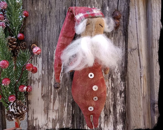 Primitive Clay Face Santa - Etsy