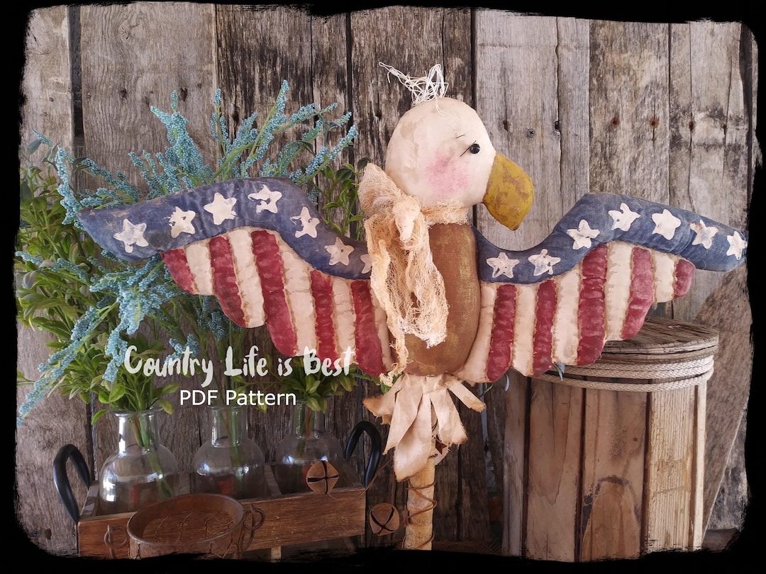 Primitive Americana Eagle Shelf Sitter PDF Pattern - Etsy