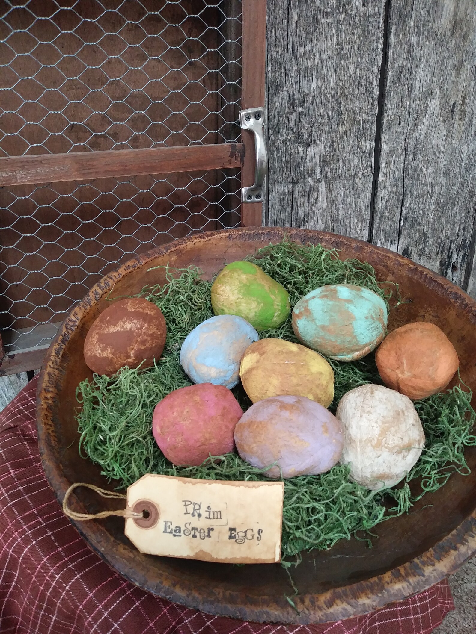 Primitive Easter Eggs Spring Easter Farmhouse Decoration Egg | Etsy