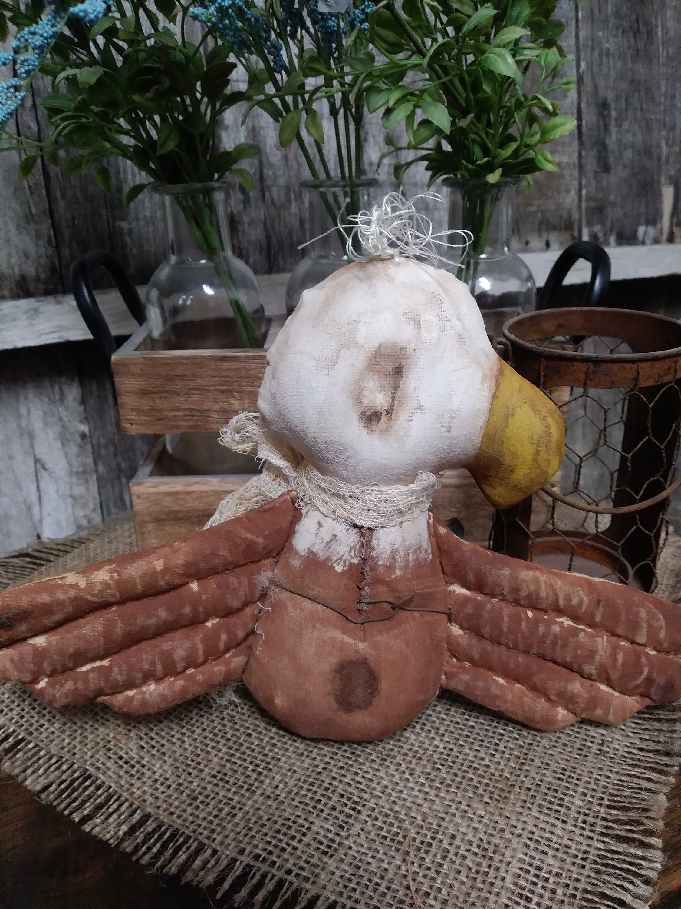 Primitive Bald Eagle Ornament Bowl Filler 4th of July | Etsy