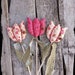 Made to Order Set of 3 Pink Tulip Picks Primitive Spring - Etsy