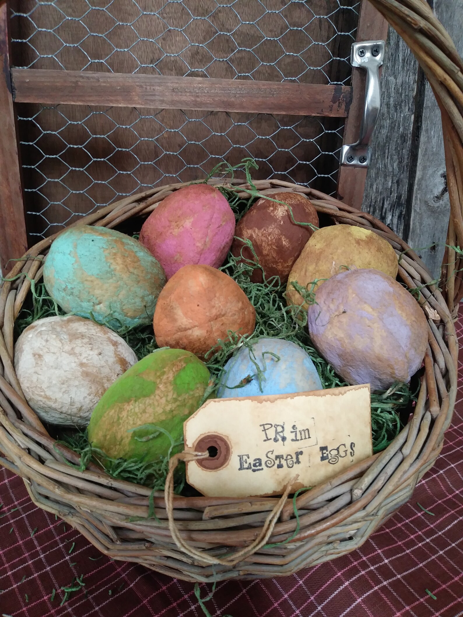 Primitive Easter Eggs Spring Easter Farmhouse Decoration Egg | Etsy