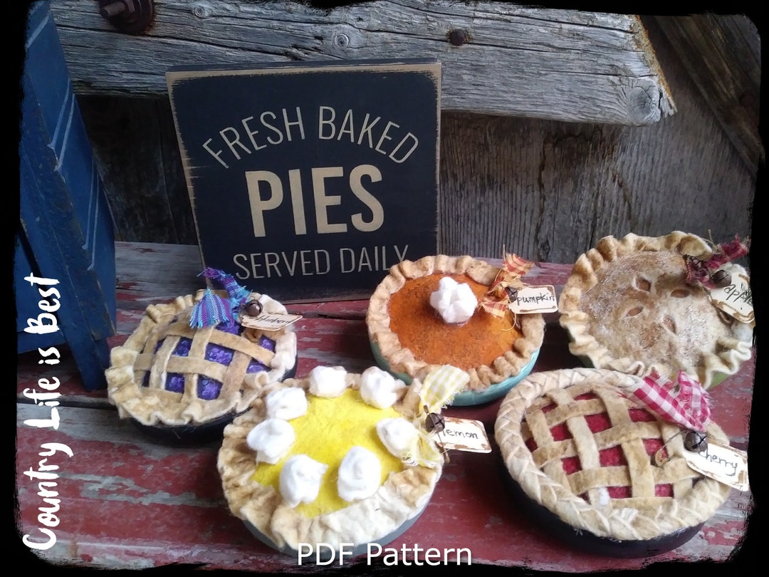 Mini Faux Pies PDF Pattern: No Sew Tiered Tray Decor - Etsy