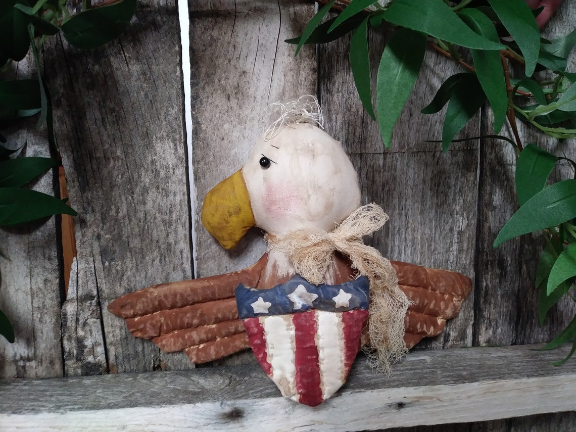 Primitive Bald Eagle Ornament Bowl Filler 4th of July - Etsy