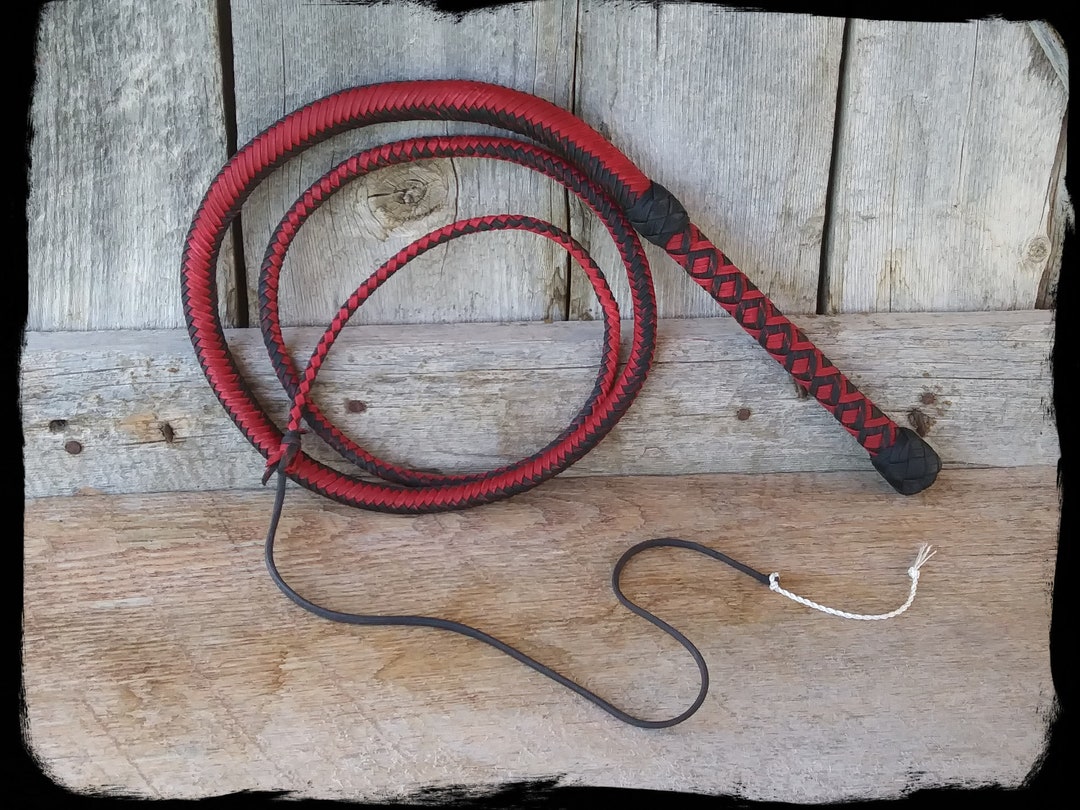 6 Ft Red and Black Bullwhip High Quality Made in the USA - Etsy