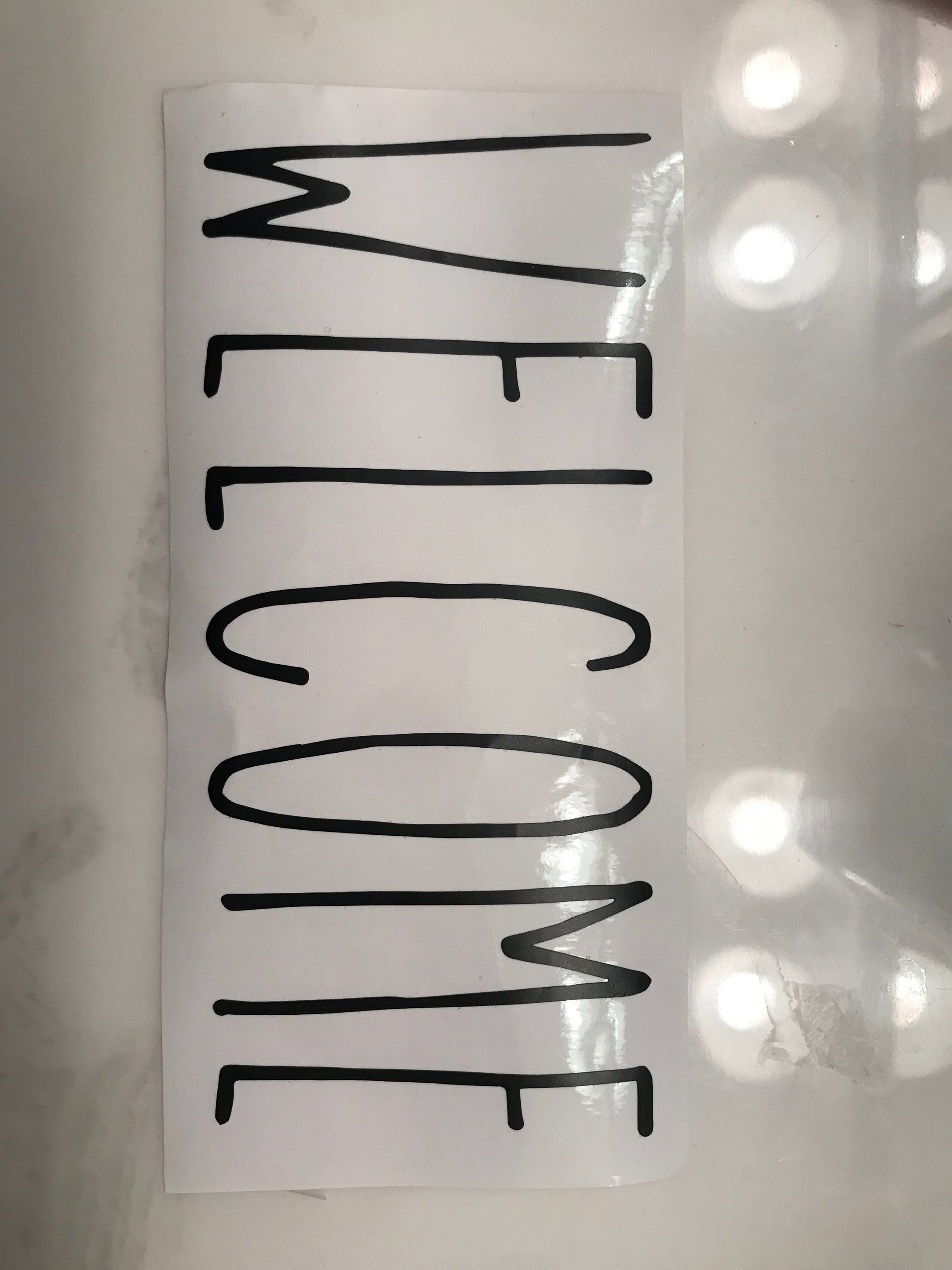 Rae Dunn Inspired Welcome Vinyl - Etsy