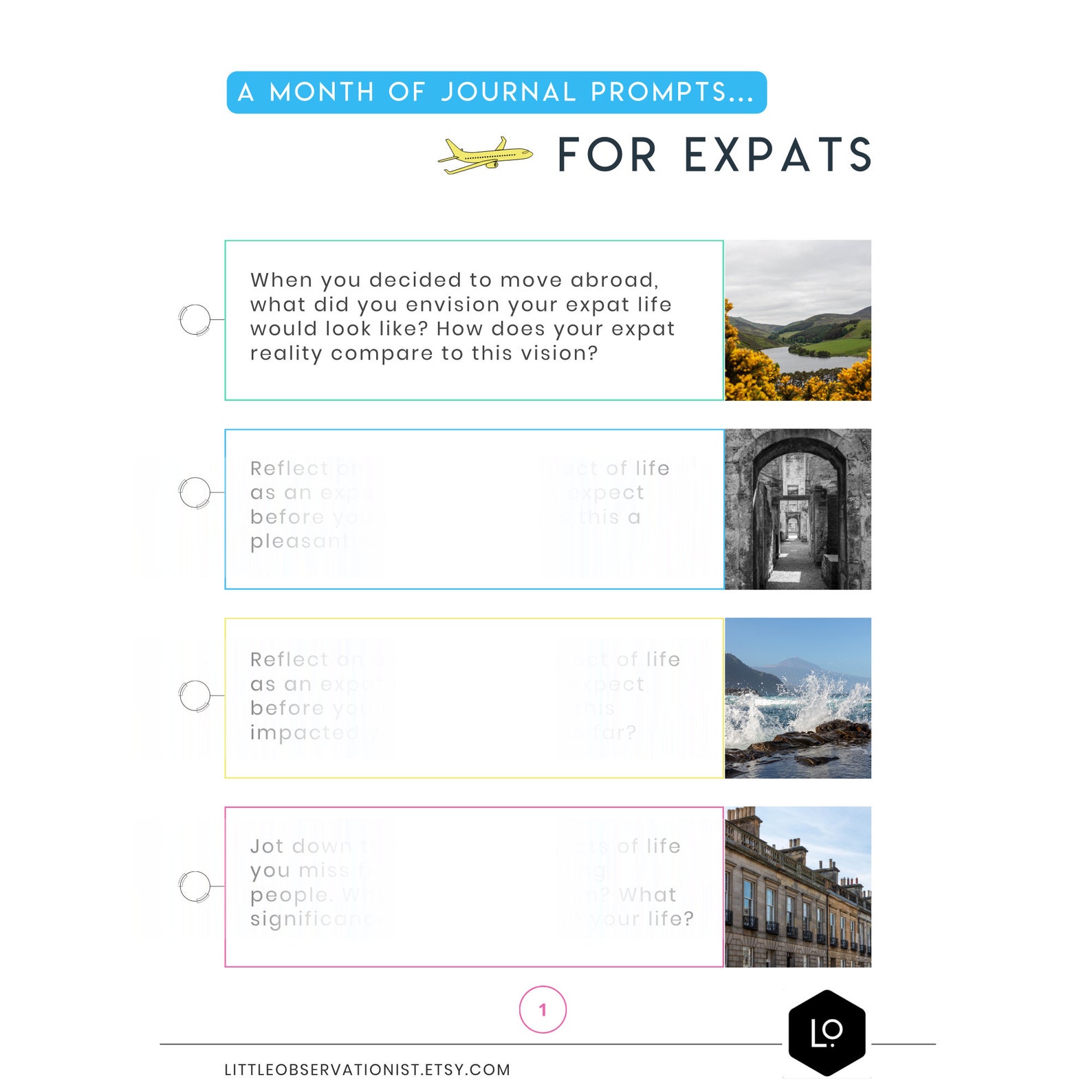 Expat Journal Prompts Printable Instant Download 31 Prompts for Expats Who Journal Gift for ...