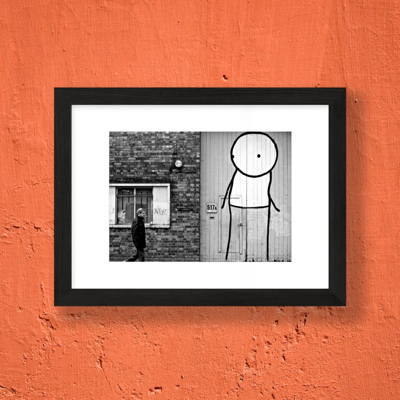 5" X 7" Stik Street Art Photograph - London Print - Black and White ...