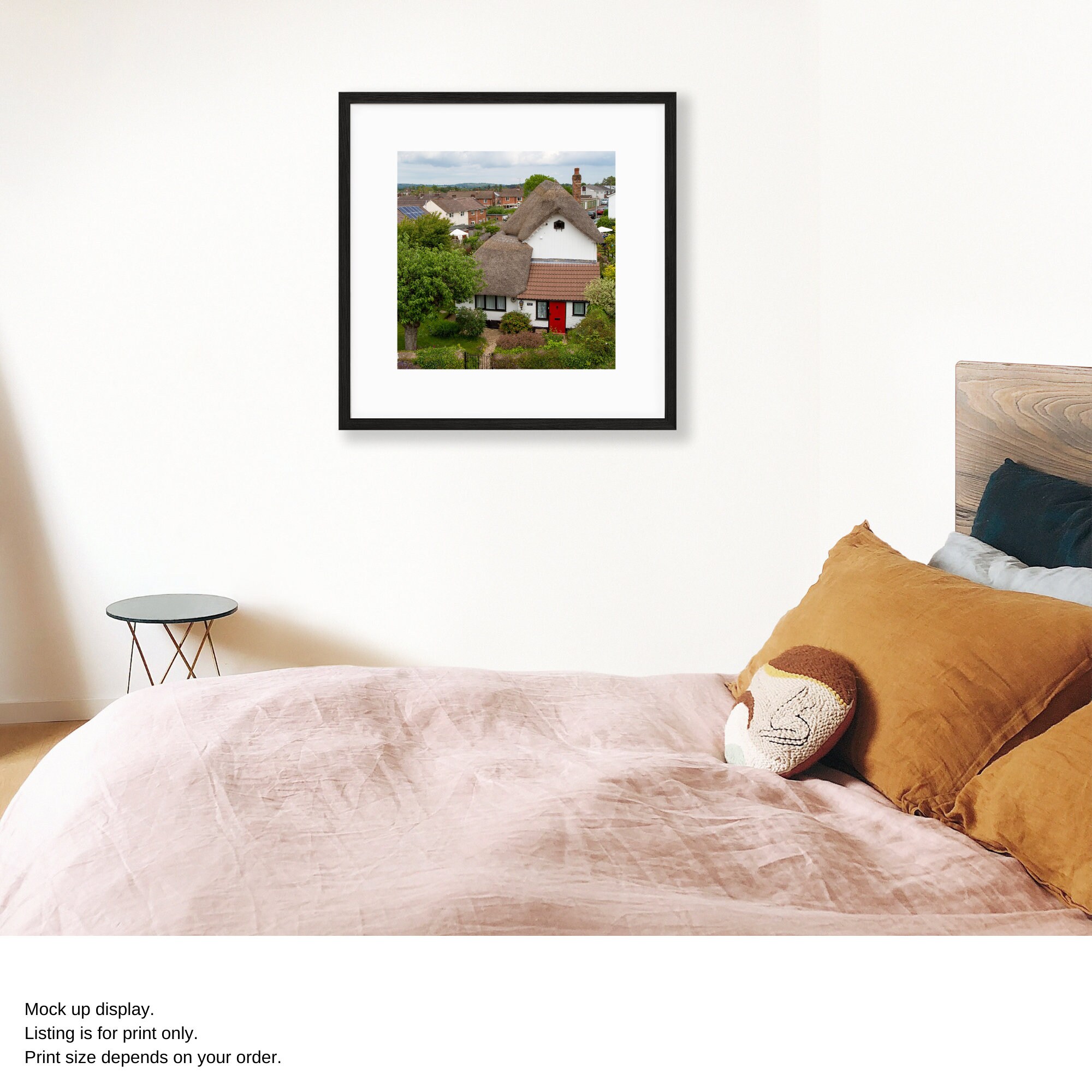 Thatched Roof Cottage Print - Tiverton Wall Art - Square Photography ...
