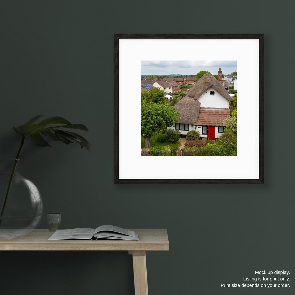 Thatched Roof Cottage Print Tiverton Wall Art Square Photography Devon ...