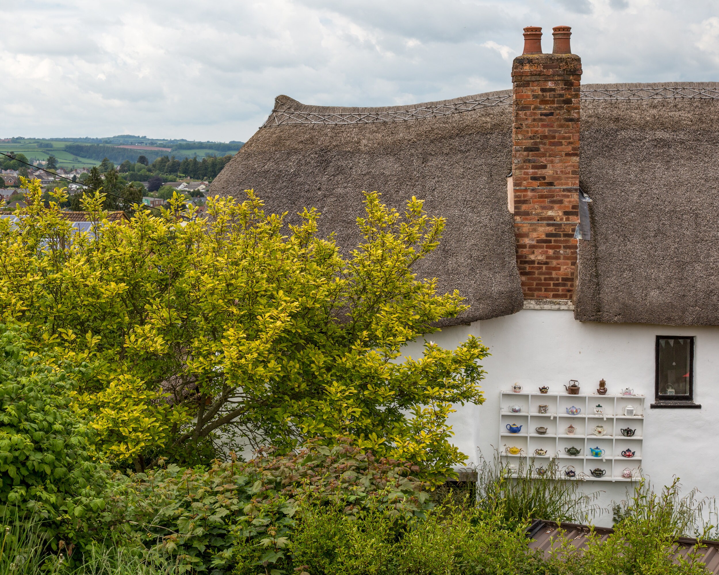 Thatched Roof Tea House Print Tiverton, Devon, England Photography Wall ...