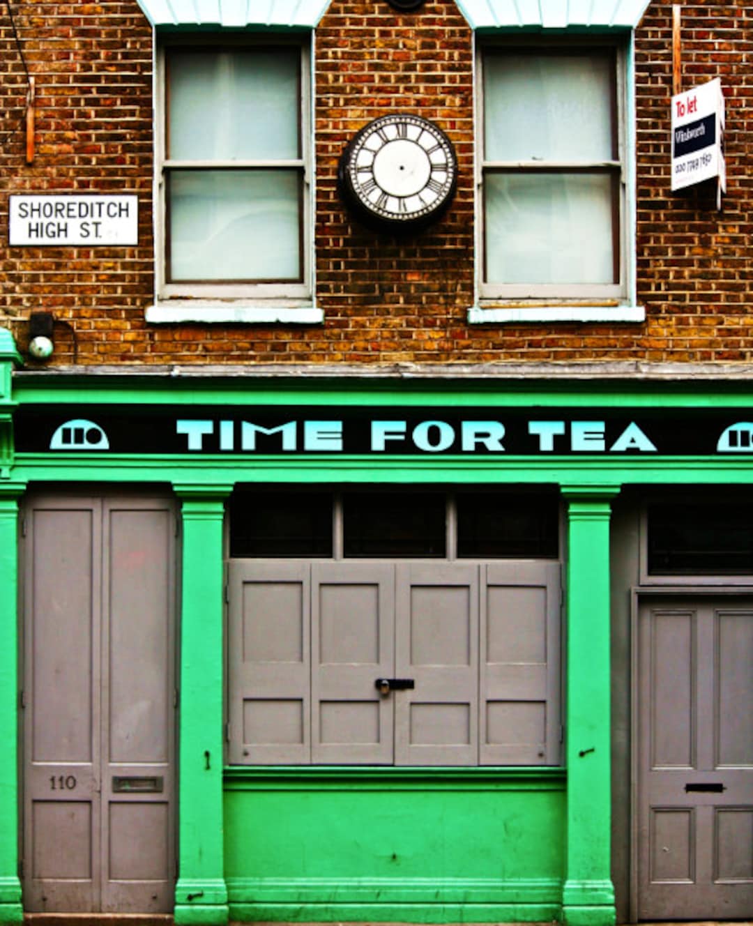 London Photography - Shoreditch Print - Time for Tea, Shop Front - Etsy