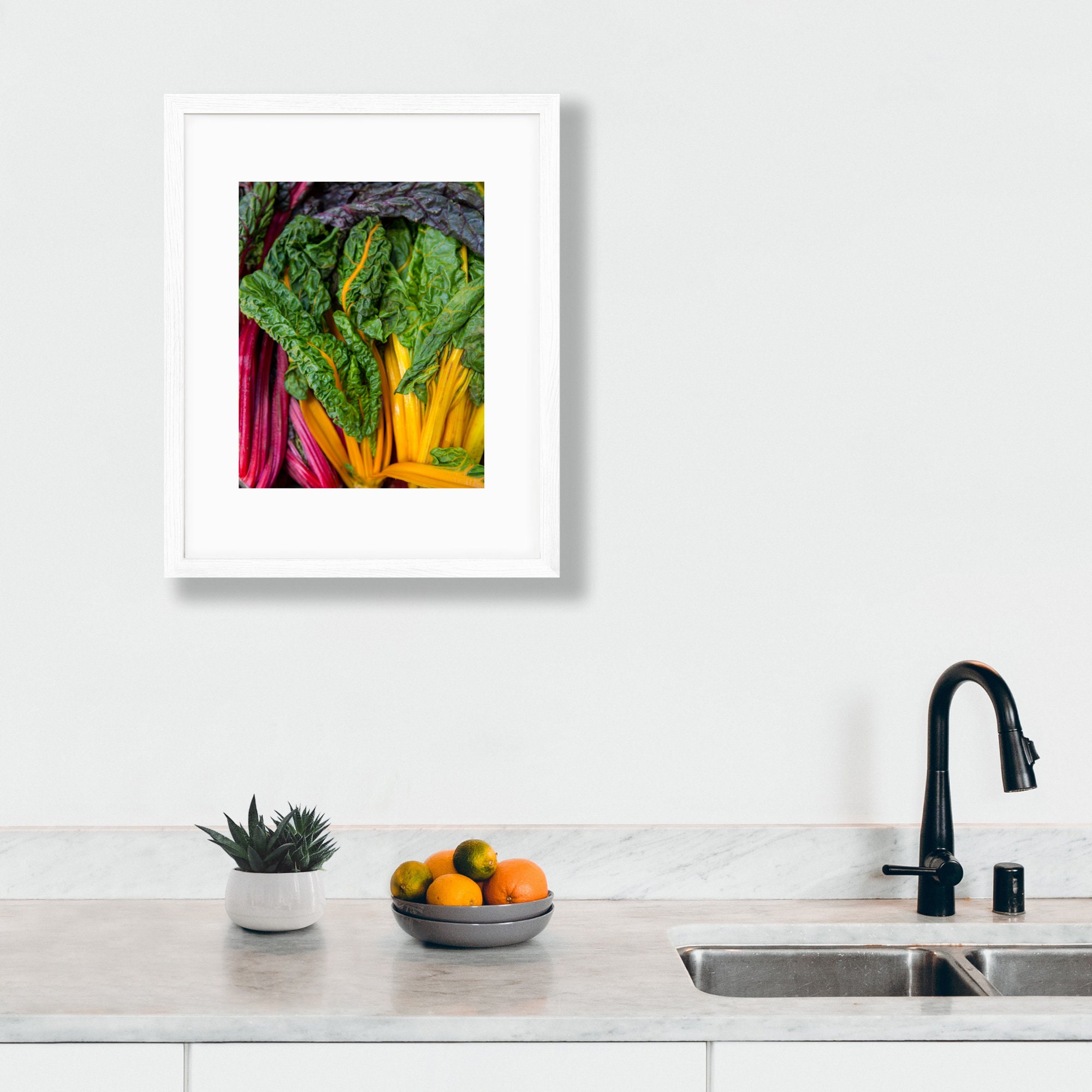 Rainbow Swiss Chard Print Food Photography Kitchen Wall Art - Etsy