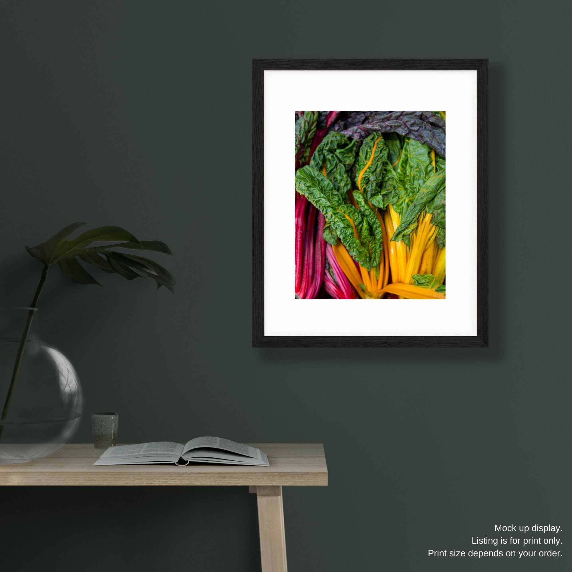Rainbow Swiss Chard Print Food Photography Kitchen Wall Art - Etsy