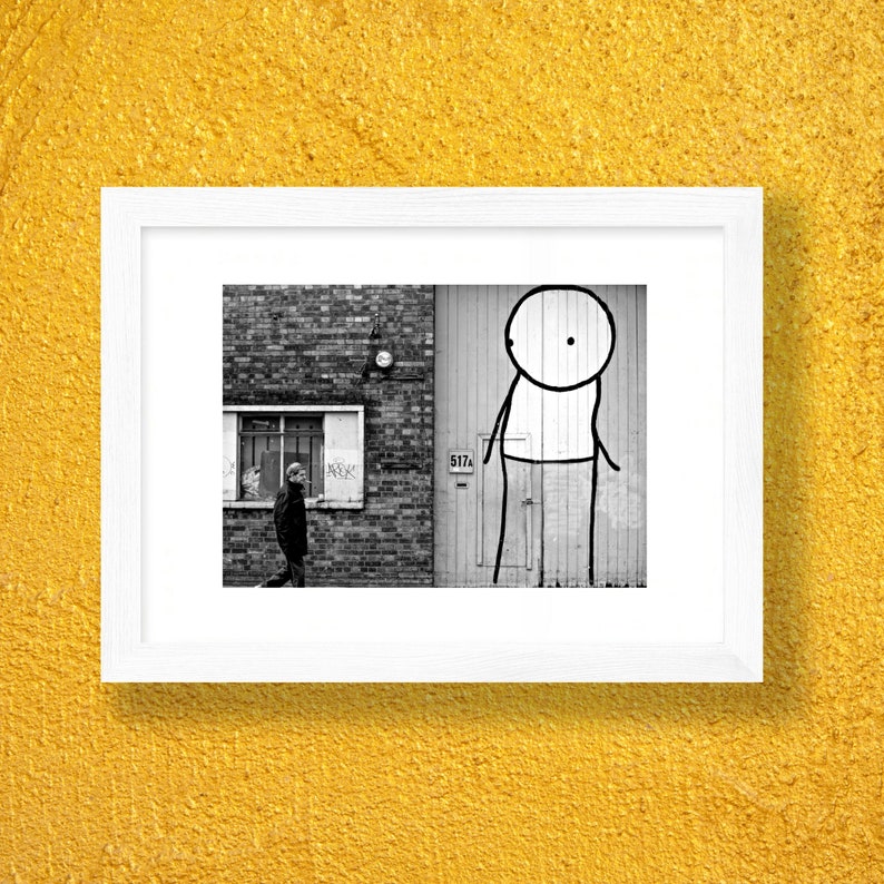 5" X 7" Stik Street Art Photograph - London Print - Black and White ...