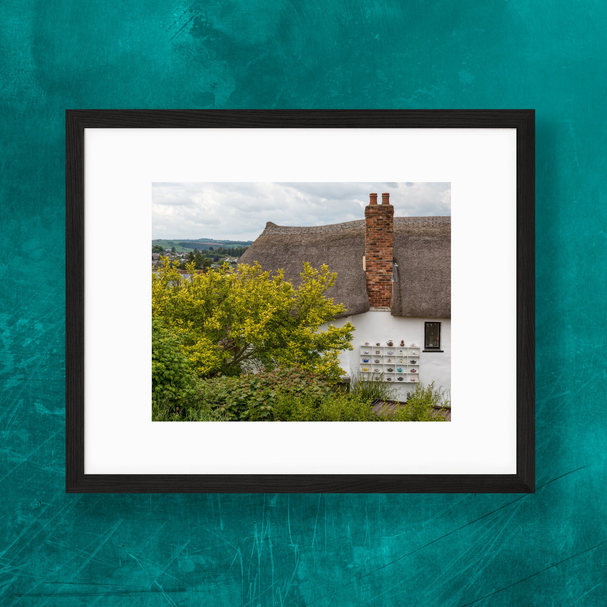 Thatched Roof Tea House Print Tiverton, Devon, England Photography Wall ...