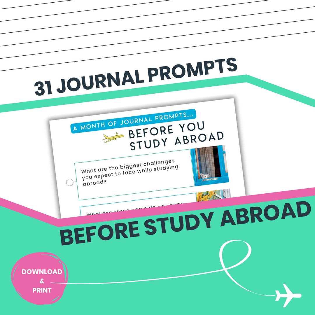 Study Abroad Journal Prompts for Pre-departure Printable PDF - Etsy