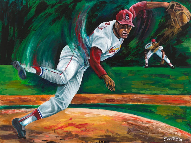 Bob Gibson Art Print Limited Edition Artist Reproduction on Canvas ...