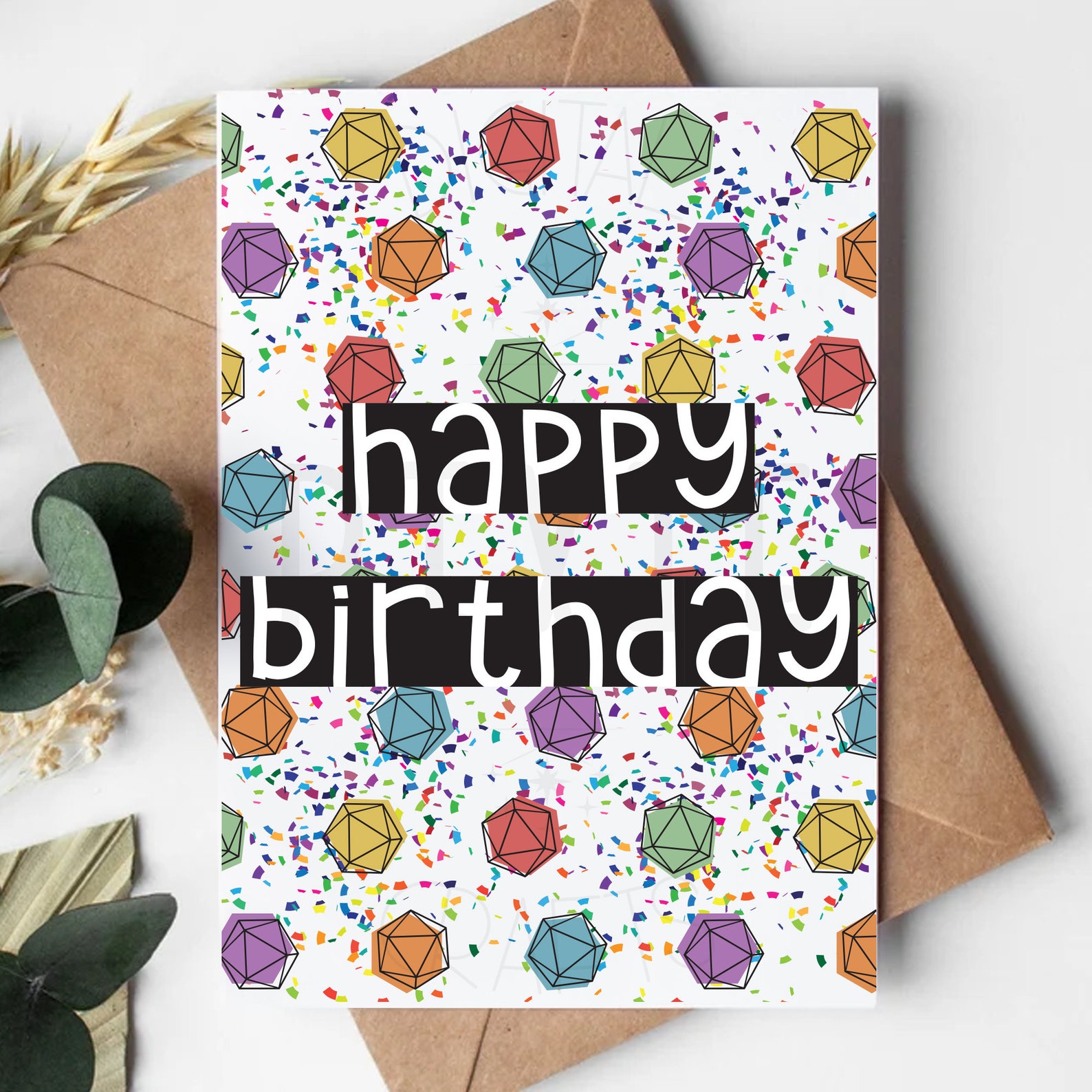 Printable Dungeons and Dragons Greeting Card, D&D, Birthday, Happy ...