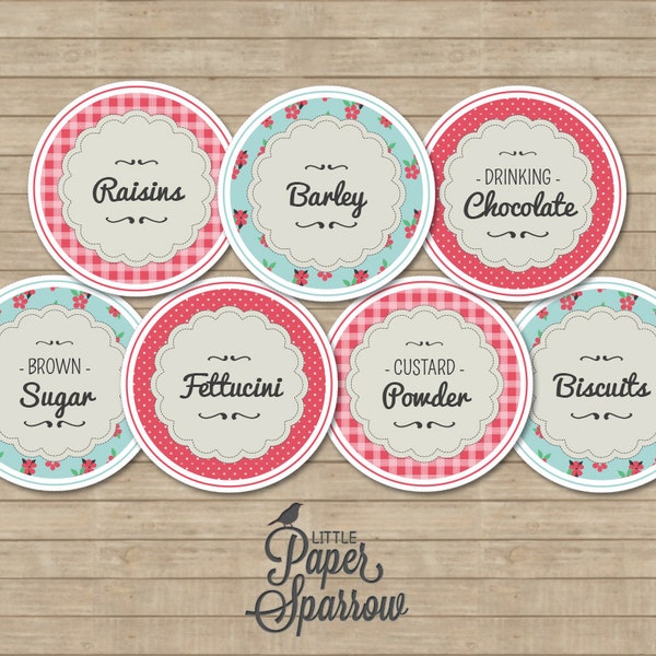 Vintage Pantry Labels - Etsy