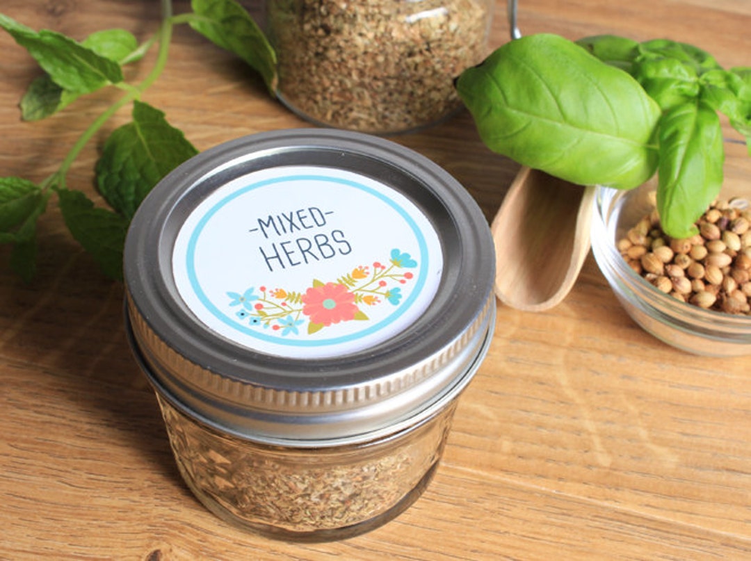 EDITABLE Pantry Label Kit Herb and Spice Labels Vintage Wildflowers ...