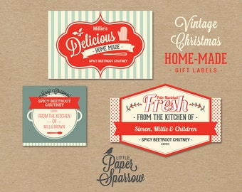 EDITABLE Vintage Food Labels INSTANT DOWNLOAD Printable | Etsy