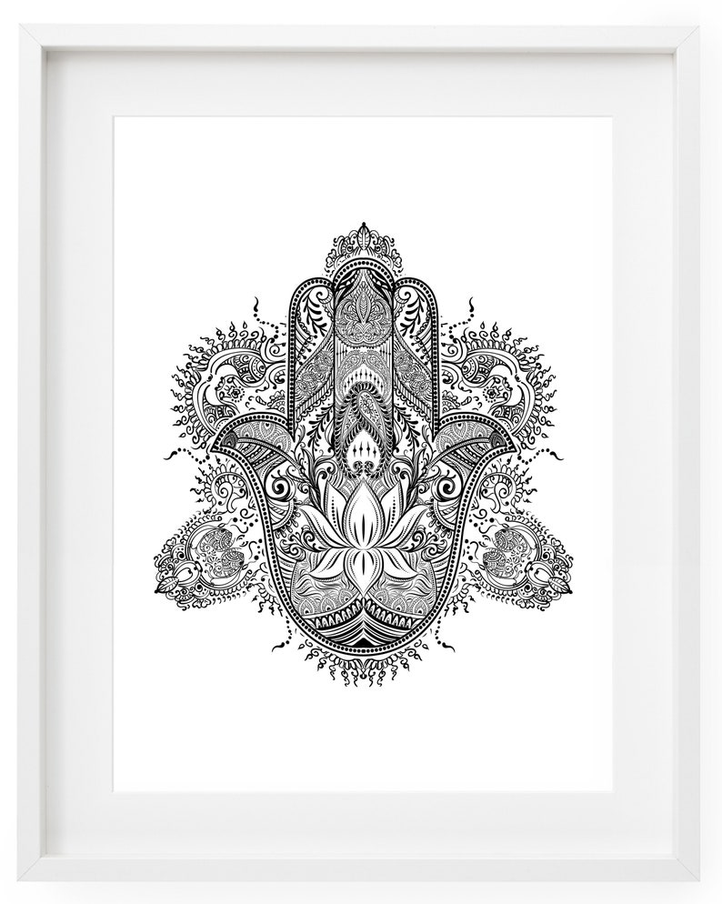 Hamsa Printable DIGITAL DOWNLOAD, Choose Your Colors, Khamsa Print ...